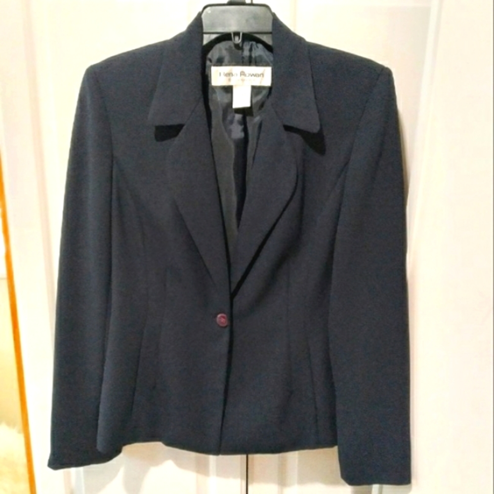 Rena Rowan Essentials Black Suit Jacket Sz 6 - Gem